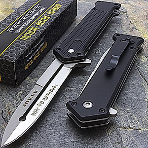 Only US TAC-FORCE Folding Joker "Why So Serious?" Satin Blade Pocket Knife TF-457BS