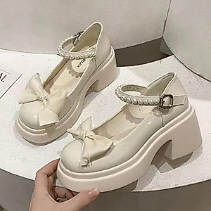 Cute Sweet Mary Jane Shoes Chunky Low Heel Lolita Wedges T-Straps Oxfords Gothic Punk Platform Round Toe Dress Shoes