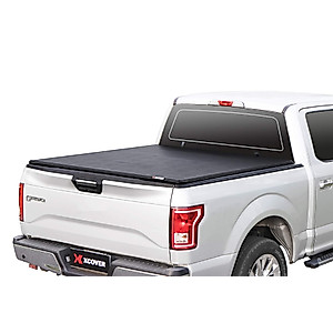 Xcover Soft Locking Roll Up Truck Bed Tonneau Cover, Compatible with 2004-2014 Ford F150, 2006-2014 Lincoln Mark LT Pickup 5.5 Ft Bed
