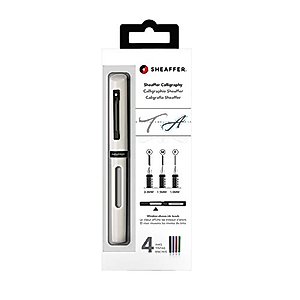 Sheaffer Calligraphy Mini Kit with White Pen and Assorted Nibs and Inks