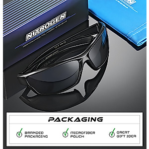 Nitrogen Polarized Wrap Around Sport Sunglasses for Men Women UV400 Driving Fishing Running Sun Glasses