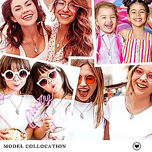 MJartoria BFF Necklace for 2, Best Friend Necklaces, Panda Valentine Split Heart Rhinestone Friendship Necklaces Best Friends Engraved Pendant-Cute Butterfly