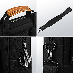 DOMISO 17-17.3 Inch Laptop Bag Business Briefcase with Shoulder Strap Messenger Bag Compatible with 17" Laptops/17.3" HP Pavilion/MSI GS73VR Stealth Pro/Dell Inspiron 17/Acer/ASUS,Black