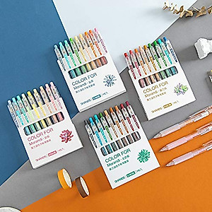 Morandi Colored Gel Ink Pens Retractable 0.5mm Fine Point Assorted Colors for Bullet Journal/To Do List/Making Notes/Art Painting, Pack of 9 (Nordic Style)