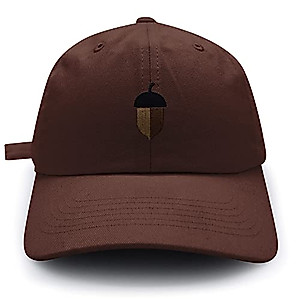 JPAK Acorn Baseball Cap Embroidered Cotton Dad Hat - Nut Tree Brown