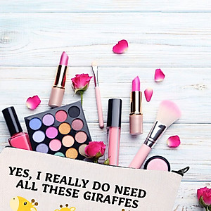 BDPWSS Giraffe Gifts For Giraffe Lovers Giraffe Makeup Bag Yes i Really Do All Need These Giraffes African Animal Lover Gifts (Do need all giraffes)