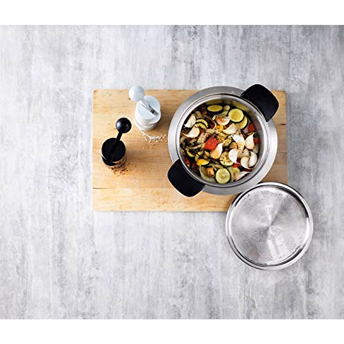 Kuhn Rikon Adjustable Ratchet Grinder with Ceramic Mechanism for Salt, Pepper and Spices, 8.5 x 2.25 inches, Black