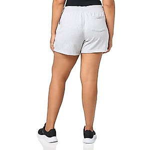 Champion French Terry, Comfortable Plus Size Gym Shorts for Women, Oxford Gray, 2X