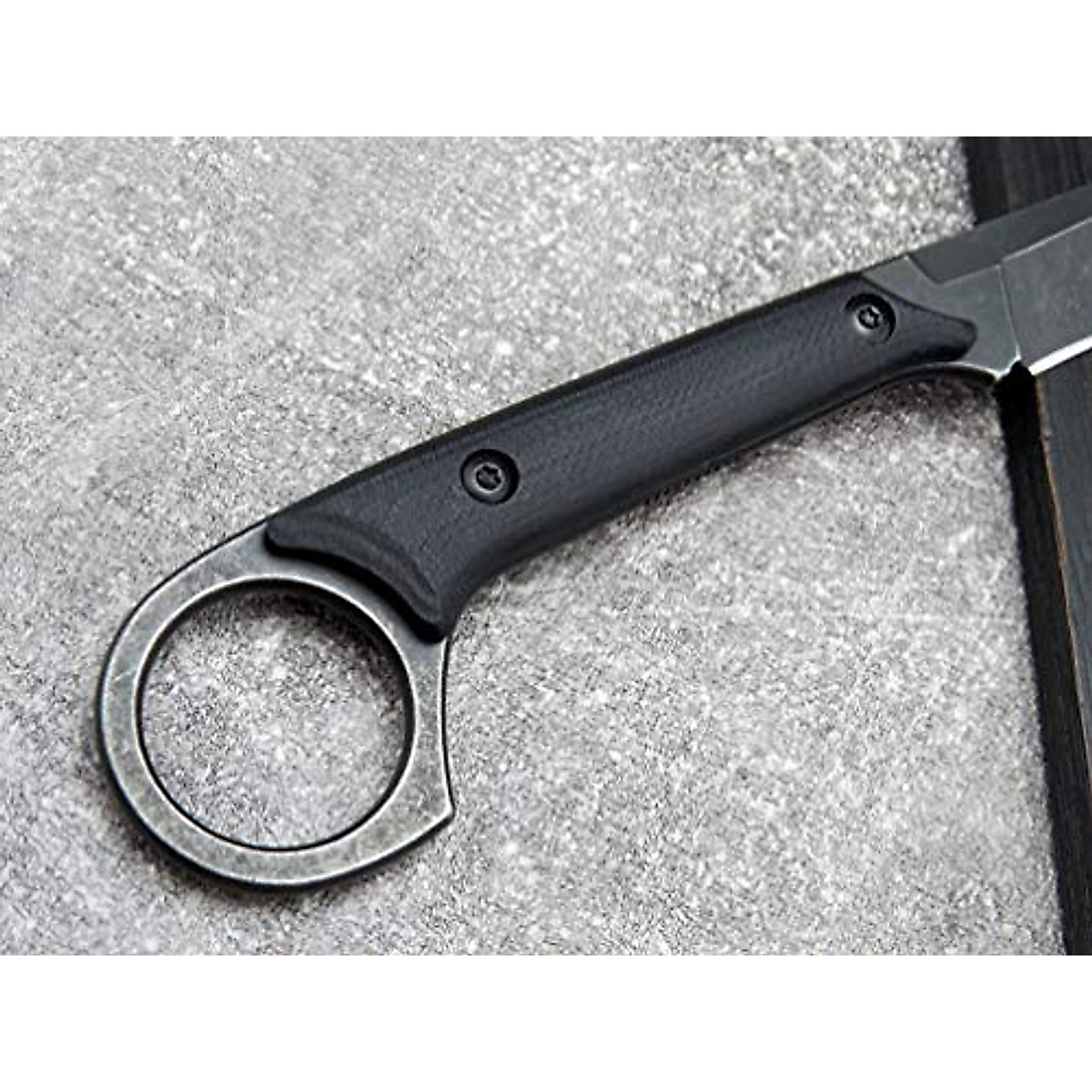 Ccanku C1140 Fixed Blade Claw Knife,D2 Blade G10 Handle EDC Tool Utility Knife for Outdoor, Survival, Hiking, Camping(Black)