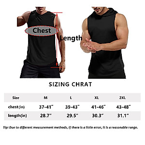 Men's Workout Bodybuilding Hoodies Tshirt Athletic Training Tank Tops Cotton Gym Hooded Top Cut Off Sleeveless Muscle T-Shirt Gray M