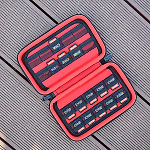 Hard Game Card Storage Holder Case for Nintendo Switch Games or PS Vita or SD Memory Cards - Black/Light Blue