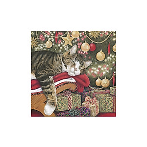 A Rare Breed Cat Christmas Cards, 8 Designs Multipack, Traditional Tabby and Ginger Cats Xmas Card Recyclable, Happy Holidays.