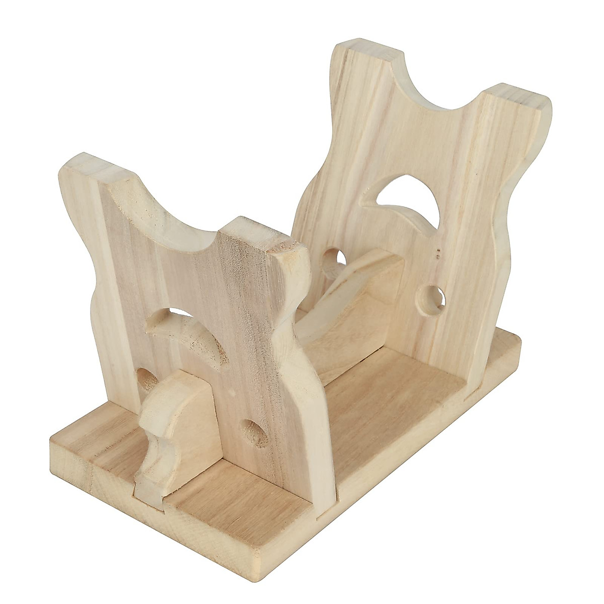 famobay Inovative Hand Crafted Hardwood Kid's Step Stool,Unfinished, No Glue, Screws, Staples or Nails, Lightweight and Sturdy, Plant Stand,Toddler Stool Chair, Unfinished Natural