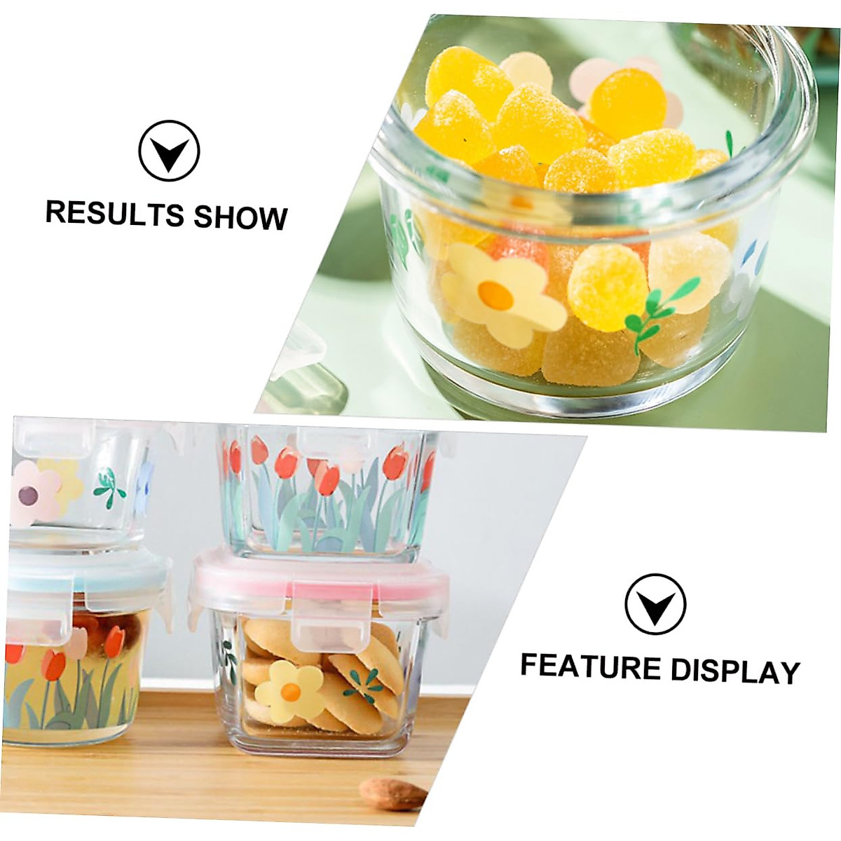 FELTECHELECTR Sealed Glass Box Containers Kitchen Storage Practical Container Durable Container Baby Food Airtight Storage Container Seal Food Container Sealed Food Case Small