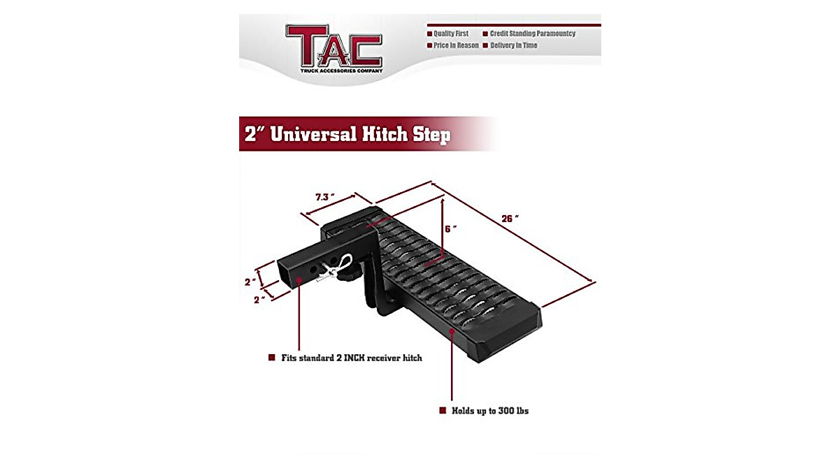 TAC Hitch Step - Perfect for 2" Hitch Receivers