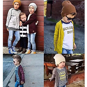 QandSweat Baby Boy's Hat Kids Cool Knit Beanie Hats Toddlers Caps Vertical Tail Style 1-5T (Knitted)