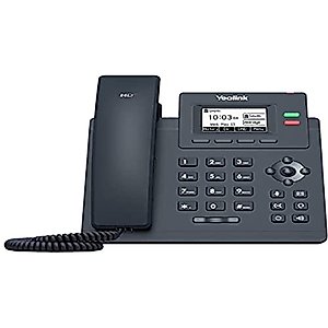 Yealink T31P IP Phone, 2 VoIP Accounts. 2.3-Inch Graphical Display. Dual-Port 10/100 Ethernet, 802.3af PoE, Power Adapter Not Included (SIP-T31P)