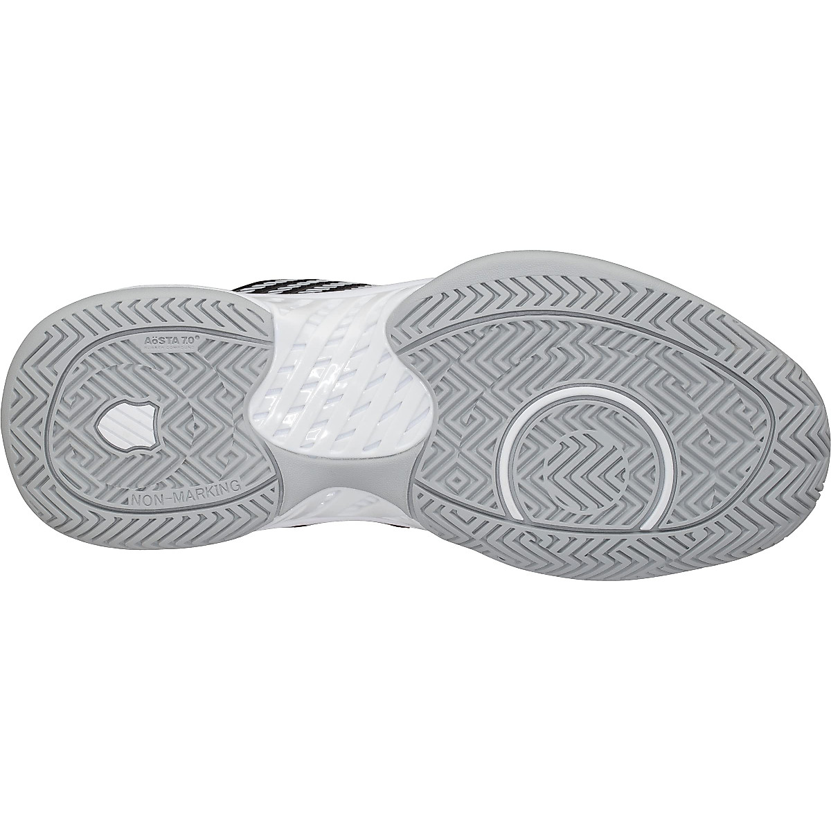 K-Swiss Women's Hypercourt Supreme Tennis Shoe, Black/White/Highrise, 8 M