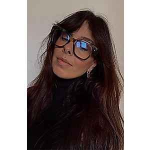 Acetate Blue Light Blocking Glasses Square with Anti Computer Glare for Gaming Reading Women and Men