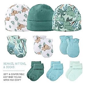 The Peanutshell Newborn Clothes & Accessories Gift Set -16 Piece Layette Set - Wild Jungle - Fits Newborn to 3 Months