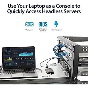 StarTech.com Crash Cart Adapter – 1920 x 1200 – Portable Laptop USB 2.0 to KVM Console (NOTECONS01)