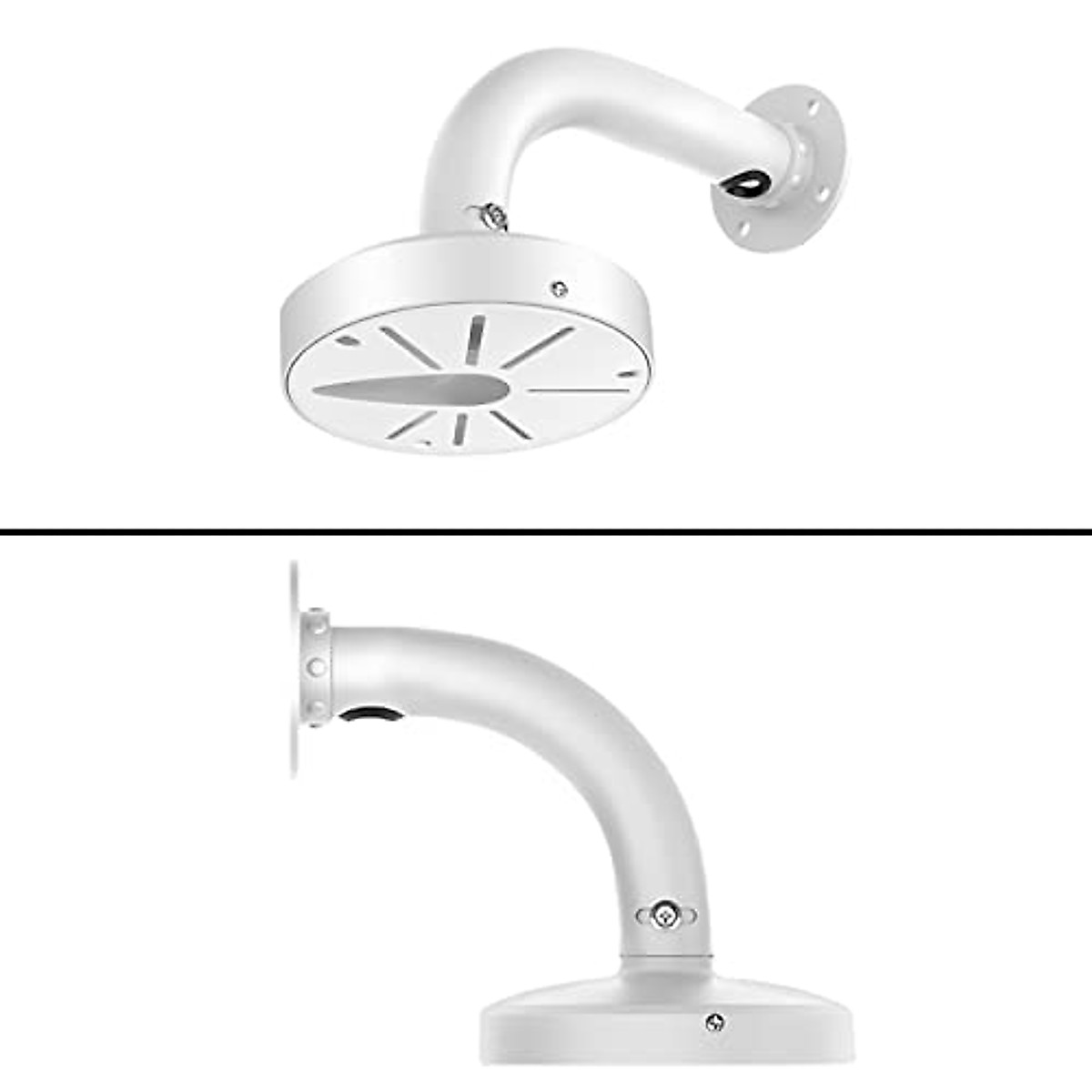 WiTi 6 inch Base Wall Mount Bracket for Surveillance Cameras IP CCTV, Compatible with Eufy Cameras Bullet Dome PTZ,Cable Management Pole Mounting Antirust Base Powder Spray Coated