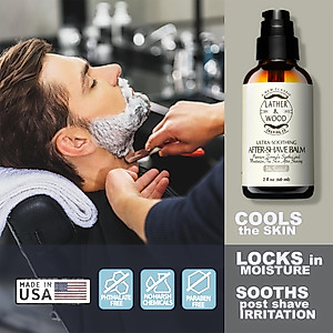 Best After-shave Balm, Unscented, Premium Aftershave Lotion, Soothes and Moisturizes Face after shaving, Does Not Dry The Skin, Eliminates Razor Burn For A Silky Smooth Finish ...