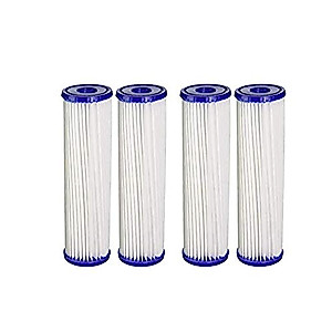 CFS – 4 Pack Pleated Polyester Water Filter Cartridges Compatible with W34-PR, WC34-PR, WVC34, Pentek R30 Models – Remove Bad Taste & Odor – Replacement Filter Cartridge – 5 Micron – 9-3/4" x 2-5/8"