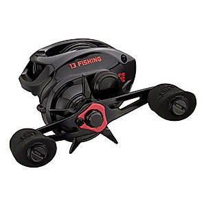 13 FISHING - Inception G2 Baitcast Reel - 7.3:1 Gear Ratio - Left Hand Retrieve (Fresh) - ING2-7.3-LH, Black