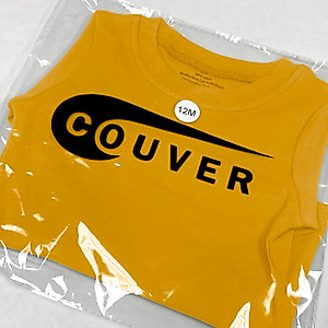 COUVER Unisex Baby Infant Toddler Long Sleeve Lap Shoulder Solid Color Bodysuit Onesie,Golden Yellow,12 Months