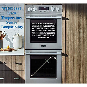 Whirlpool W10833885, W10586204 Replacement Range Oven Temperature Sensor 12 Month Warranty