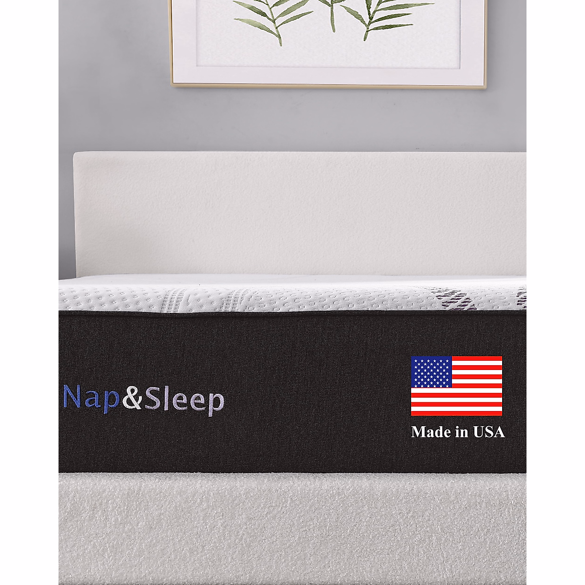 NAP&SLEEP Memory Foam Mattress - Lavender Infused with Cold Touch Cover, Medium Firm to Plush Feel, Helps with Sleep - Sizes Full, Queen, King, 10", 12", 14" (12" Medium, King (U.S. Standard))