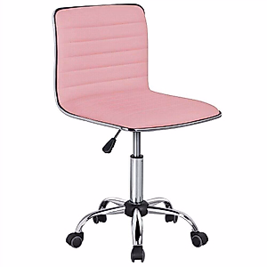 JHUS Office Chair Low Back Armless Desk Chair Ribbed Armless Swivel Task Chair Home-Office-Desk-Chairs Gaming Chair Office Chair Gaming Desk Computer Chair High Chair Home Office Desk Chairs Off
