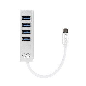 Blucoil USB-C Mini Hub with 1 x Micro-USB and 4 x USB 3.0 Expansion Ports - Compatible with Apple MacBook/MacBook Pro/iMac/iMac Pro, Google Pixel Chromebook, Samsung, Windows, Linux PC, and More
