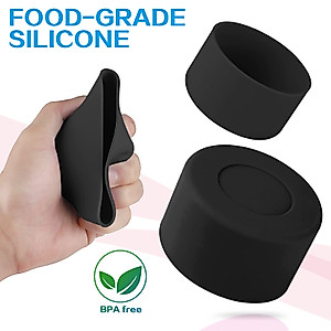 Boot for 40 oz Tumbler with Handle | Anti-Slip Bottom Bumper Silicone Sleeve | Fits 40oz Travel Tumbler | Trek Collection | Midnight Black，2Pcse