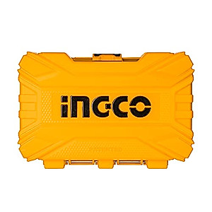 INGCO 21 Pcs Drill Bit Set with Pilot Point for Metal Wood Plastic Drilling AKDL52101