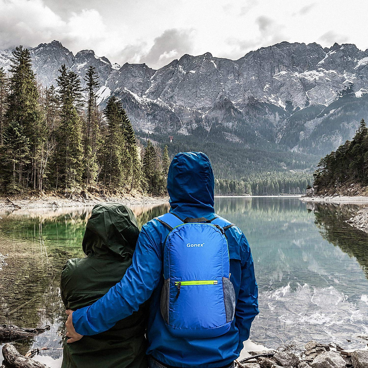 Gonex Ultra Lightweight Packable Backpack Daypack Handy Foldable Camping Outdoor Travel Cycling Backpacking(Blue)