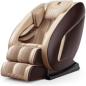 BILITOK Massage Chair Blue-Tooth Connection and Speaker, Easy to Use at Home and in The Office and Recliner with Zero Gravity with Full Body Air Pressure, 001, 50D x 26W x 40H in, Brown3