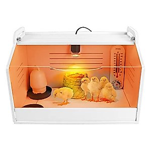 Chick Brooder Brooding Box for Chicks/Parrot/Duckling/Kittens/Puppies, with Heating lamp, Glass Window,Brooder Brooder Box Warms up to 15 Chicks,High Temperature Resistant Brooder Box (ChickBrooder1)