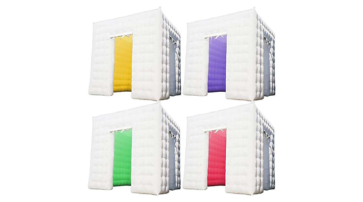 Portable Inflatable Photo Booth Tent with LED Lights & Props | Staelea