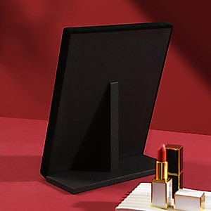 Coward Velvet Ring Holder Stand, 50 Slots Jewelry Ring Display Tray, Jewelry Pad Showcase Organizer for Home or Store Sell Show (Black Velvet)