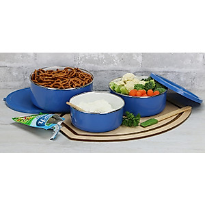 Reston Lloyd 6 Piece Enamel on Steel Bowl Set, Small, Azure