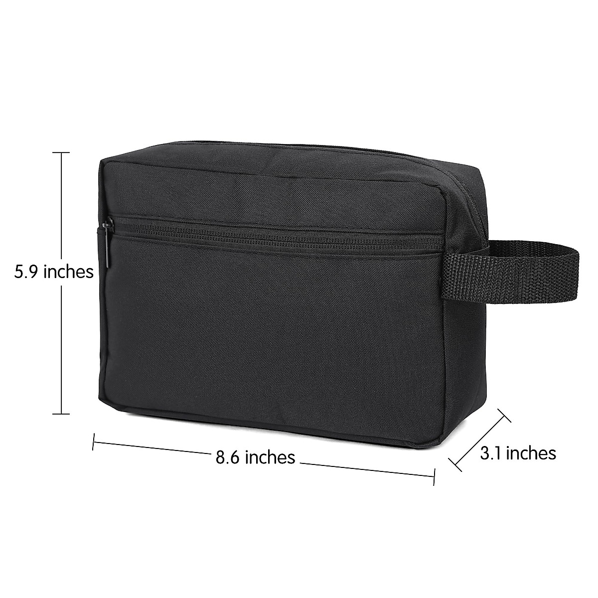 DLEPGM Toiletry Bag for Men and Women, Portable Travel Makeup Bag, Water-resistant Shaving Bags for Toiletries Accessories, Travel Organizer Bags with Divider and Handle(Black)