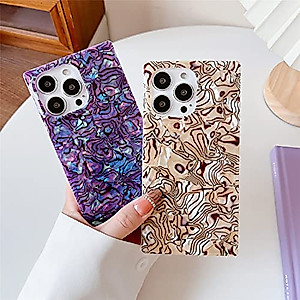 Cocomii Square Case Compatible with iPhone 13 Pro - Slim, Glossy, Opalescent Pearl, Iridescent Glitter, Easy to Hold, Anti-Scratch, Shockproof (Abalone)