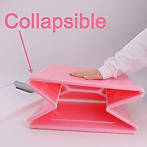 123 Quart Large Plastic Storage Bins Waterproof, Utility Tote Organizing Container Box with Buckle Down Lid, Collapsible Clear Plastic Storage Box, for Toys Clothes and Bedding, 1 pack, Pink