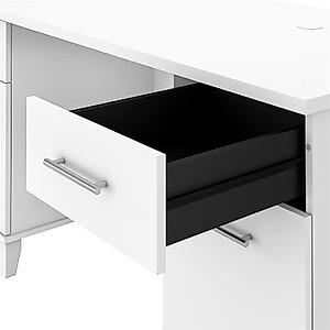 Bush Furniture Somerset 60W Office Desk with Drawers in White