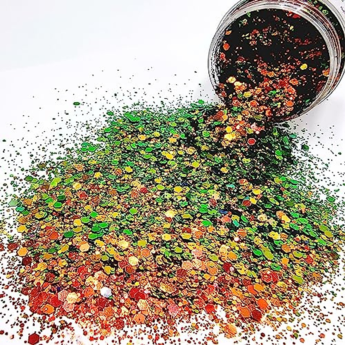 Terrain's a Harmonious Blend of Mixed Size Colour Changing Glitter. Available in 7 Sizes. (10gm Bag)