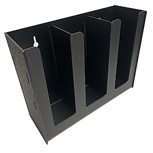 PC-1000 9.5 by PPM: Compact Black Plastic Cup and Lid Holder Only 9.5" tall