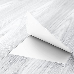 FunStick 6"x36" 15 Tiles Natural Wood Peel and Stick Floor Tile White Wood Vinyl Plank Flooring Peel and Stick Wood Planks for Walls Waterproof Stick on Laminate Flooring Tiles for Bathroom Bedroom RV