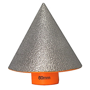 BeQell Diamond Beveling Chamfer Bit,2 Inch 50mm x 5/8-11 Thread Diamond Finger Milling Bits for Enlarging,Trimming Bevelling The Exsiting Holes in Tile Marble Granite Ceramic Countersink Drill Bits